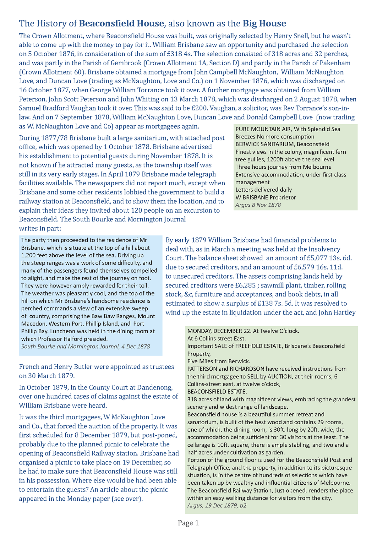 Residents of Upper Beaconsfield and surrounding areas - Beaconsfield ...